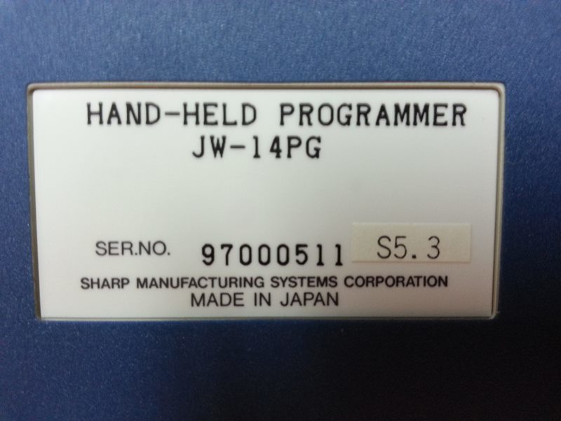 SHARP JW-14PG PENDANT HAND-HELD PROGRAMMER New in box - 裕益科技自動化設備可程式編碼器PLC分散式控制系統DCS